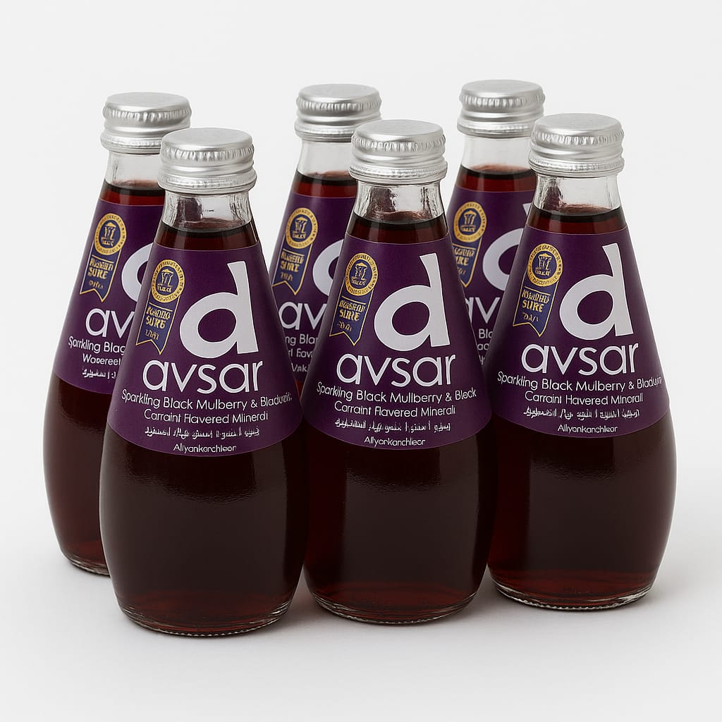 Avşar - Sparkling Black Mulberry & Black Currant Flavored Drink (200ml ...
